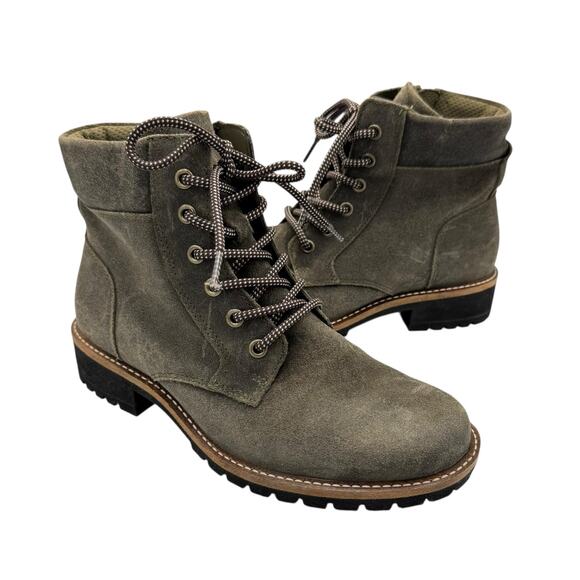 Ecco | Shoes | Ecco Womens Elaina Hydromax Gray Suede Leather Lace Up ...